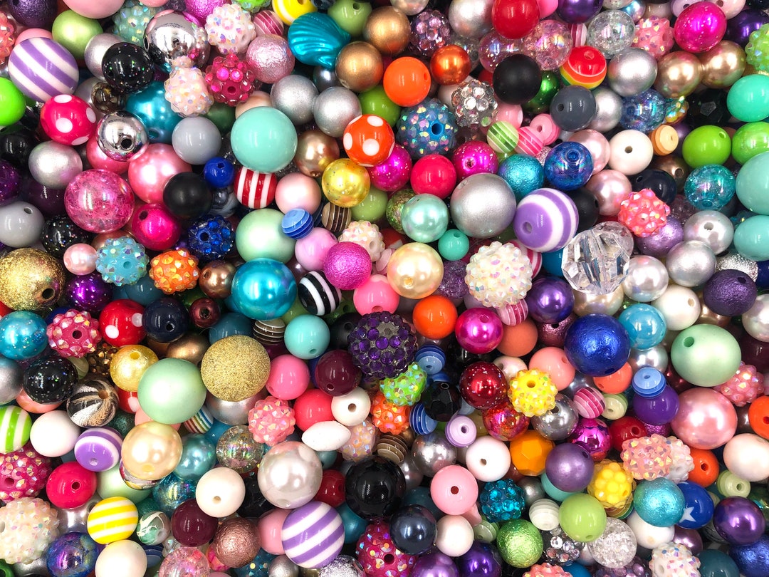 SALE! 100 Mini Beads, Mix of Mini Beads, 8mm/10mm/12mm Beads, Bulk Bead ...