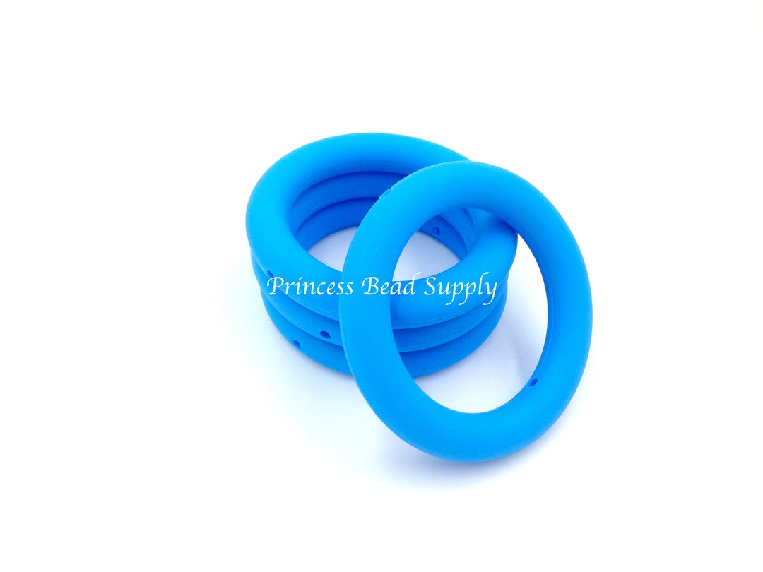 65mm Sky Blue Silicone Ring With Holes, 65mm Round Circle Silicone ...