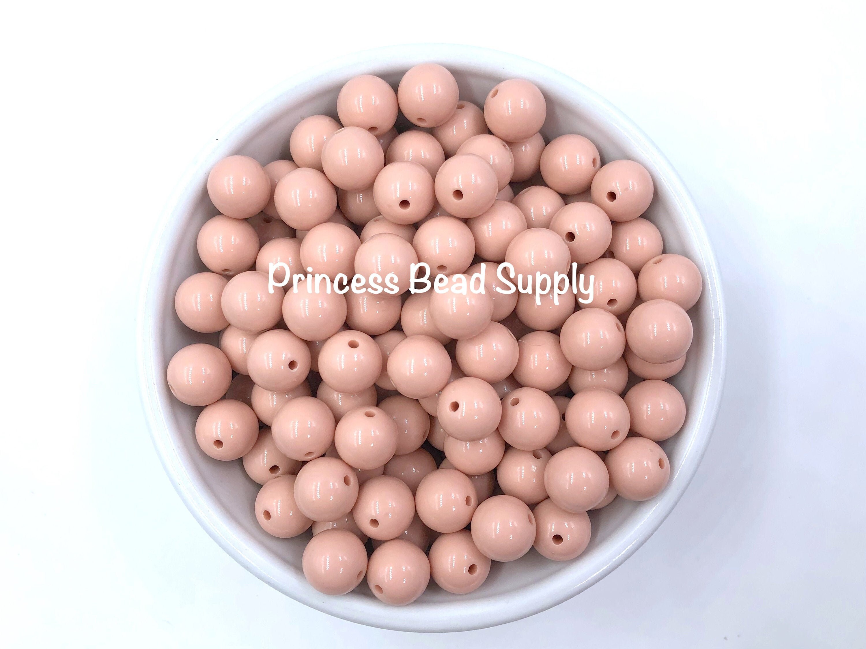 12mm Pale Peach Solid Beads Acrylic Beads Pale Peach Mini | Etsy