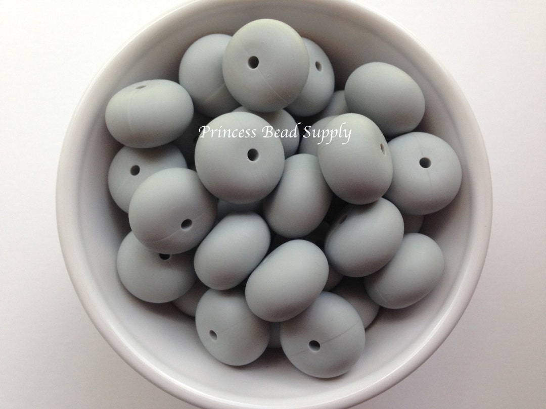 20mm Light Gray Abacus Silicone Beads - Etsy