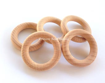 10 Large Wooden Ring 3 Inch Diameter 76mm Great for - Etsy