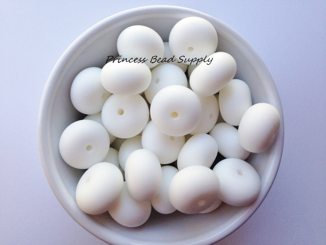 20mm White Abacus Silicone Beads, 20mm Abacus Silicone Beads, Silicone ...
