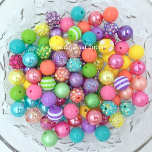 Shades of Purple 12mm Bead Mix 100 12mm Chunky Bulk Beads - Etsy