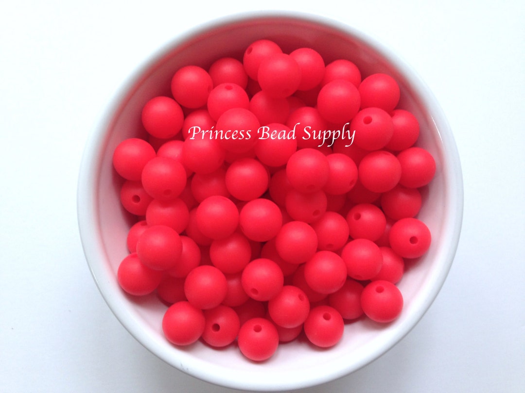 12mm Strawberry Red Silicone Beads - Etsy