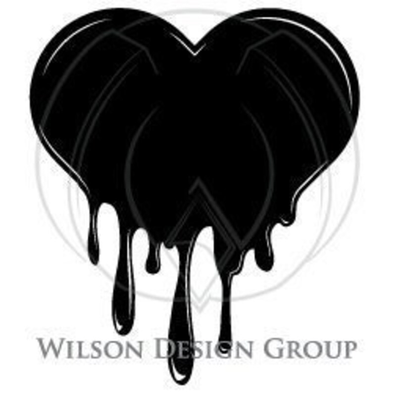 Dripping Heart Svg Png Dxf Instant Digital Download - Etsy