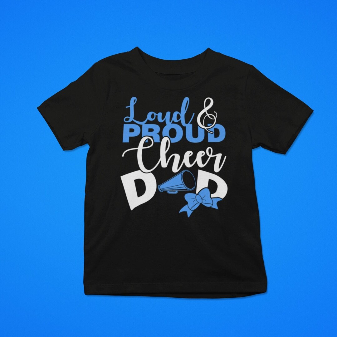 Personalized Cheer Dad Shirt, Black Cheerleader Shirt, Cheerleader ...