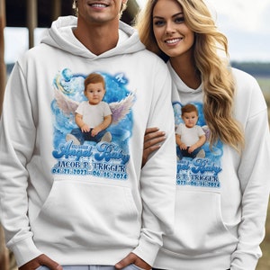 Custom Angel Baby Blue Lullaby, Children Memorial T-shirts and Hoodies ...
