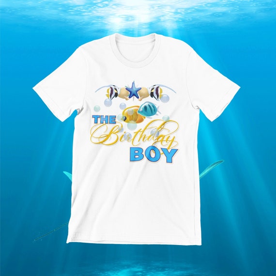 Sea Theme Birthday Tshirt Custom Sea Shirt Sea Theme Party | Etsy