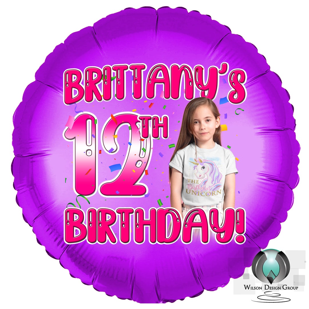Personalized Birthday Balloons With Photo, Happy Birthday Balloons ...