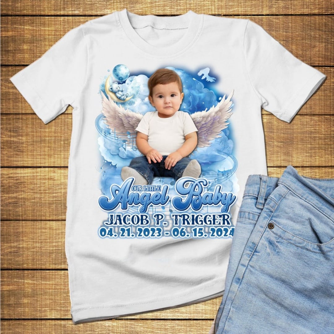 Custom Angel Baby Blue Lullaby, Children Memorial T-shirts and Hoodies ...