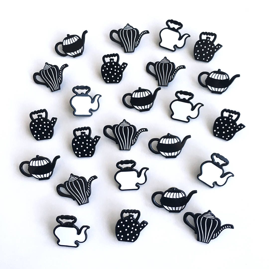Teapot Enamel Pin Set - Etsy