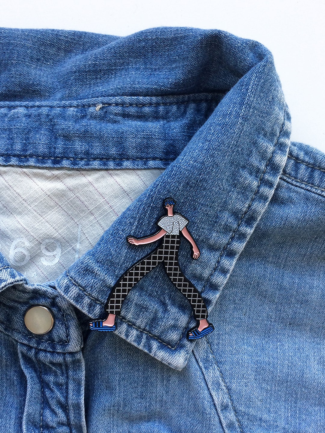 Walking Boy Enamel Pin - Etsy