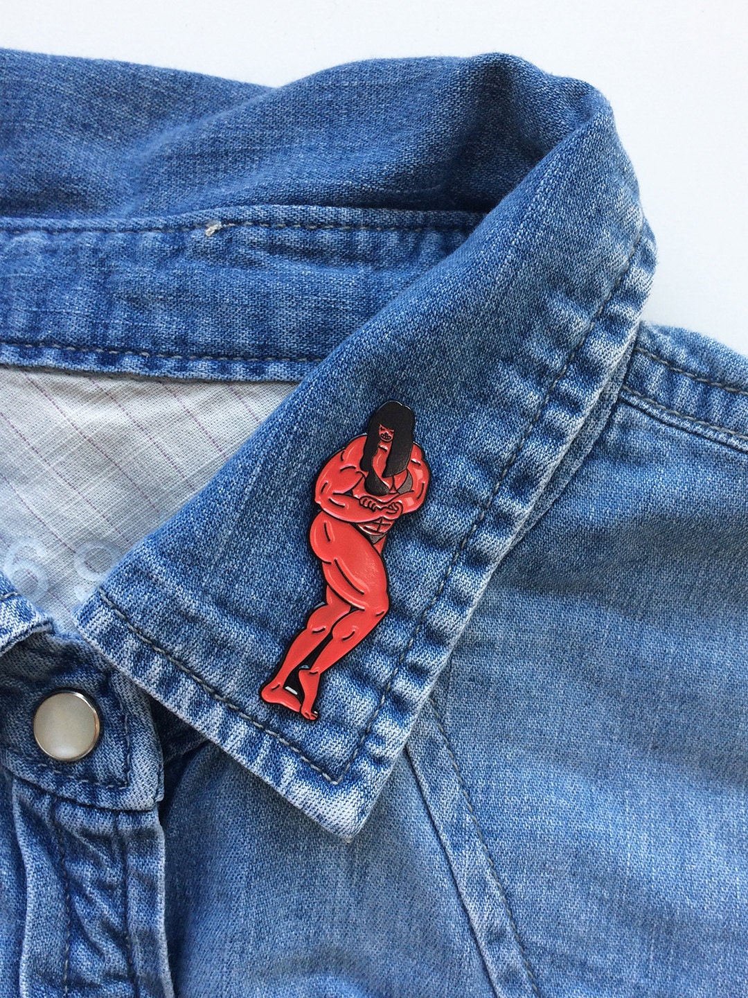 Female Bodybuilder Enamel Pin - Etsy