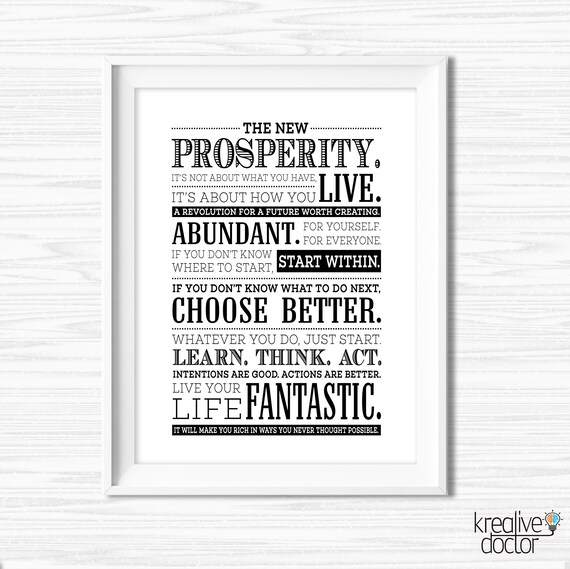 Prints Typography wall art print black & white motivational quote ...