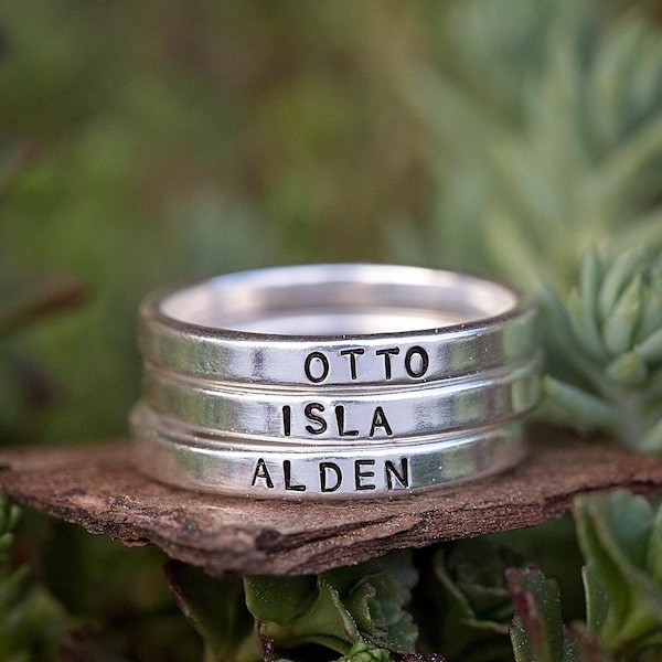 Name Rings Sterling Silver - Etsy