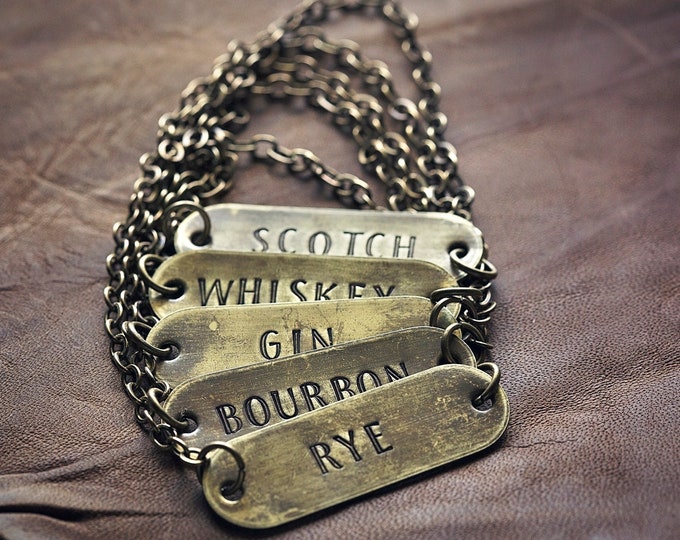 Set of 4 Custom Decanter Tags, Vintage Spoon Bottle Labels - Etsy