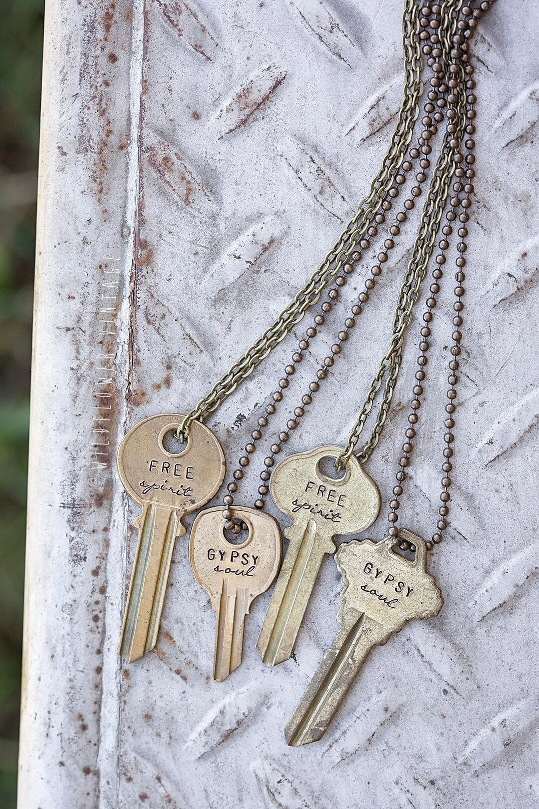 Free Spirit, Gypsy Soul Key Necklace | Hand-stamped Repurposed Vintage ...