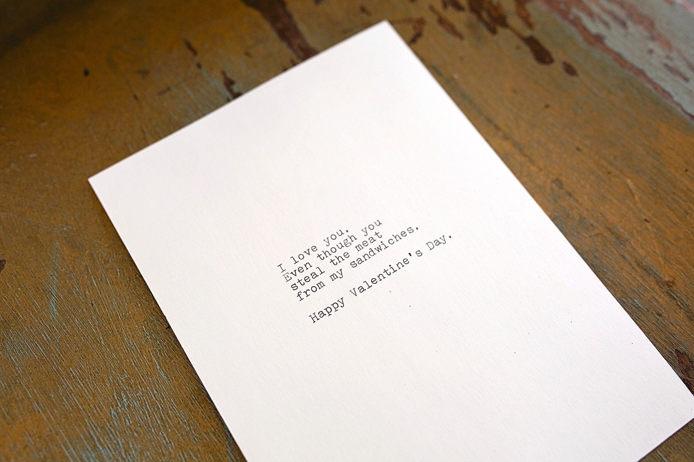 CUSTOM Hand Typed Card Personalized Vintage Typewriter Note | Etsy