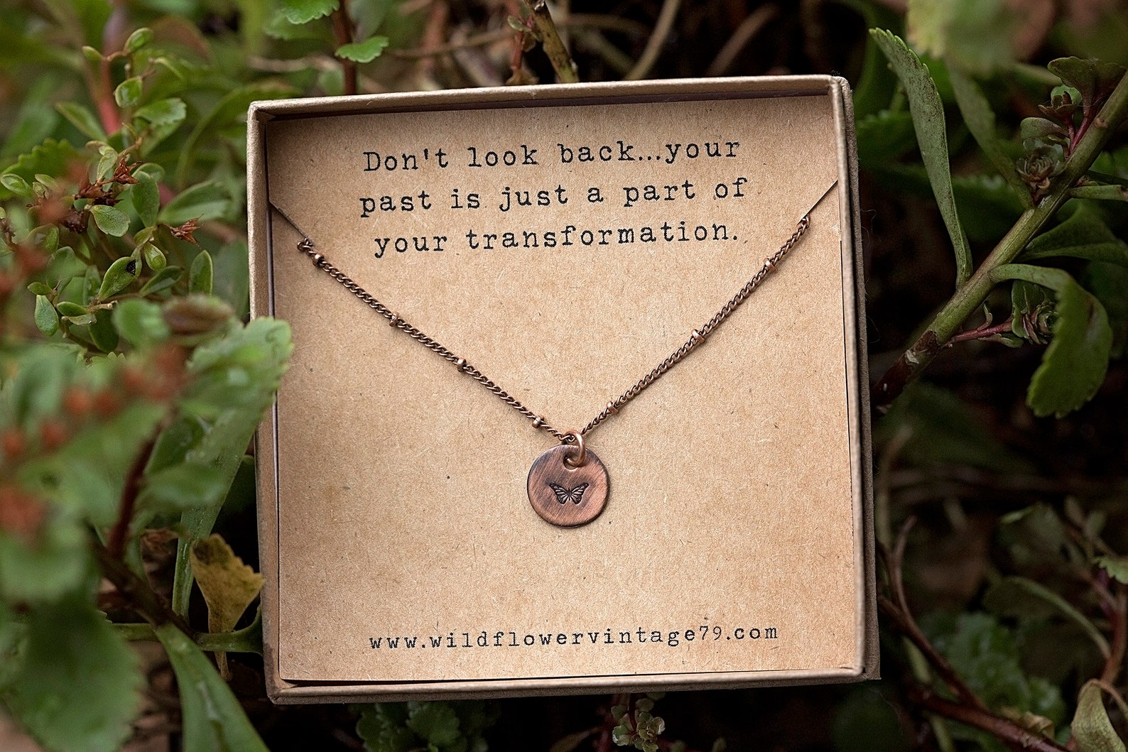 Butterfly Transformation Necklace Hand Stamped - Etsy