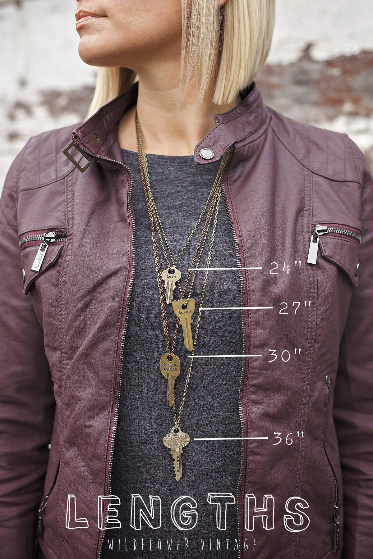 Silver Key Necklace | Hand Stamped Custom Personalized Repurposed ...