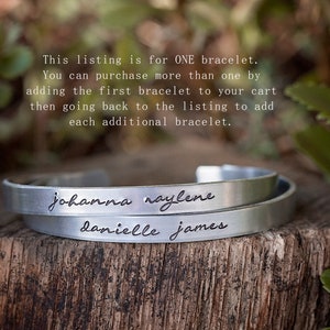 Cursive Name Bracelet | Customized Script Jewelry Mother's Day Baby ...