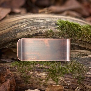 Deer Antler Copper Money Clip | Hand Stamped Rustic Gift - Etsy