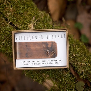 Deer Antler Copper Money Clip | Hand Stamped Rustic Gift - Etsy
