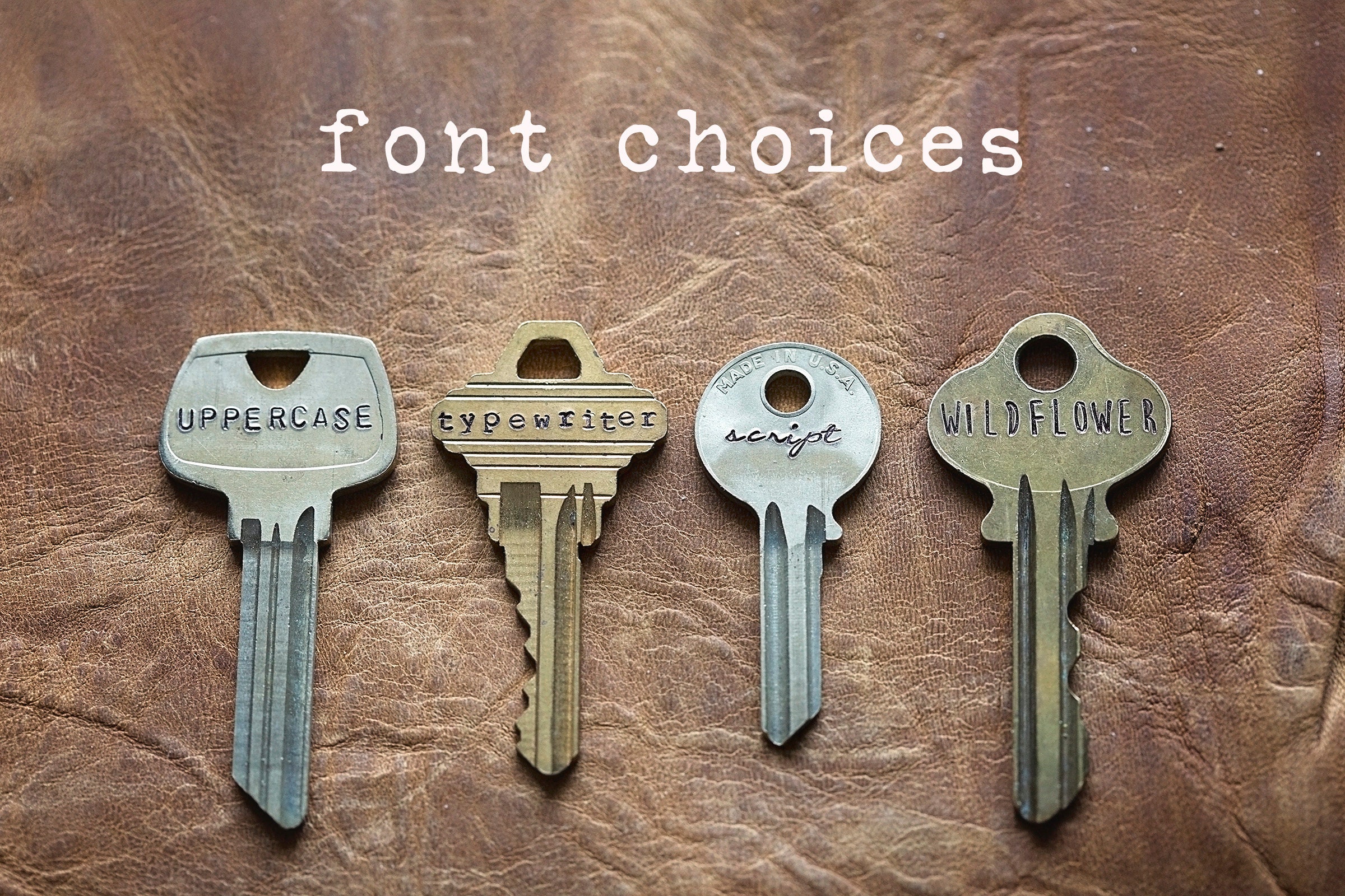 Silver Key Necklace | Hand Stamped Custom Personalized Repurposed ...