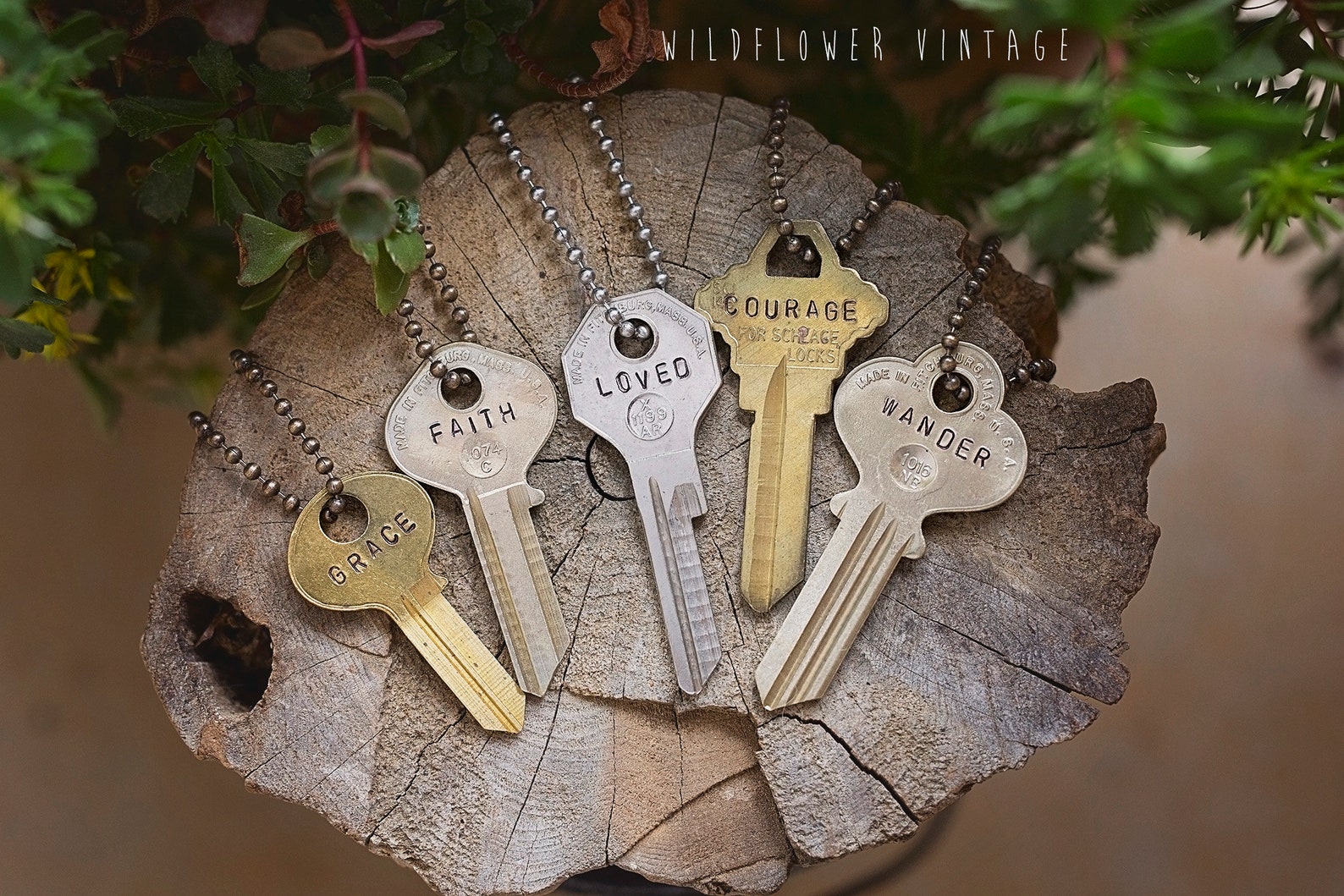 Key Necklace | Hand Stamped Vintage Giving Key Repurposed Jewelry Gift ...