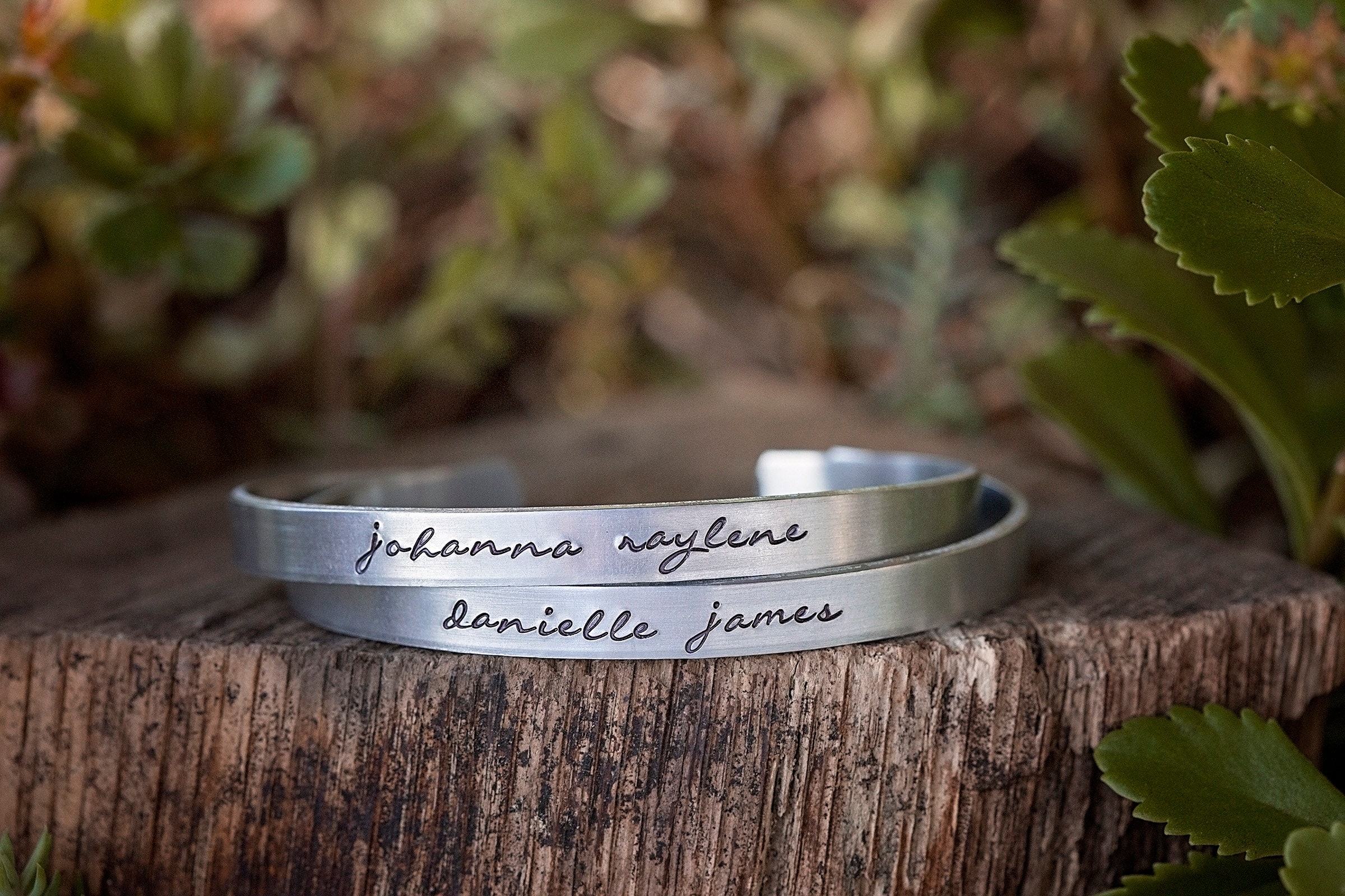 Cursive Name Bracelet Customized Script Jewelry Mother's - Etsy