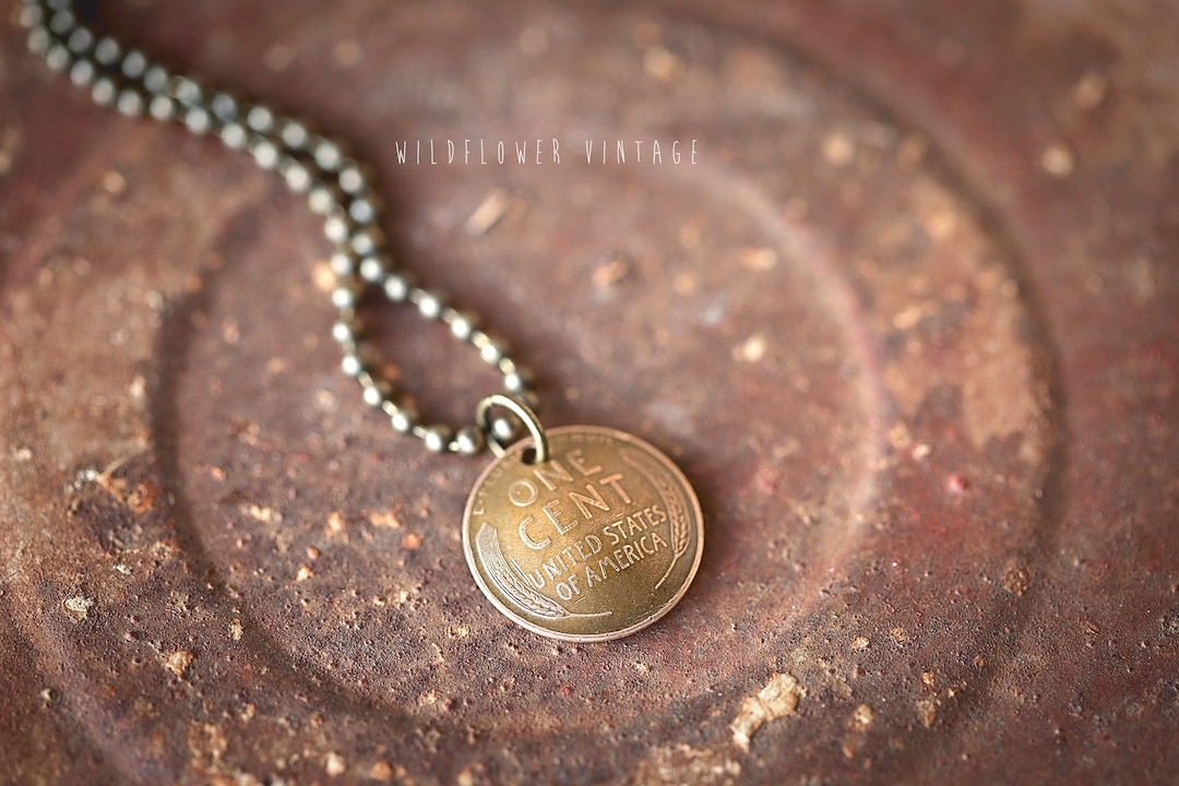 Lucky Penny Necklace | Authentic Vintage Wheat Penny Jewelry | Good ...