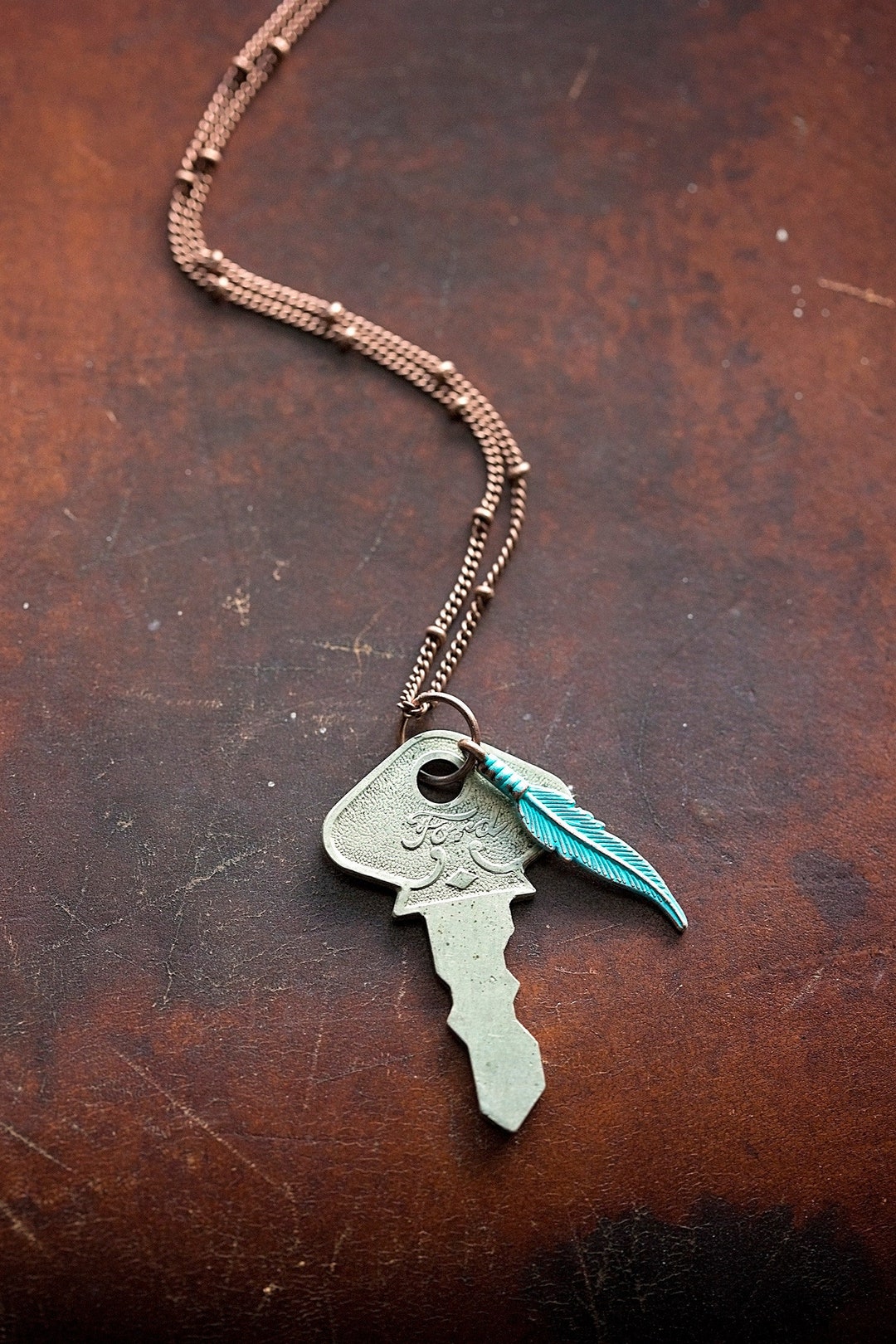 Authentic Vintage Car Key Necklace | Repurposed Boho Jewelry Gift - Etsy