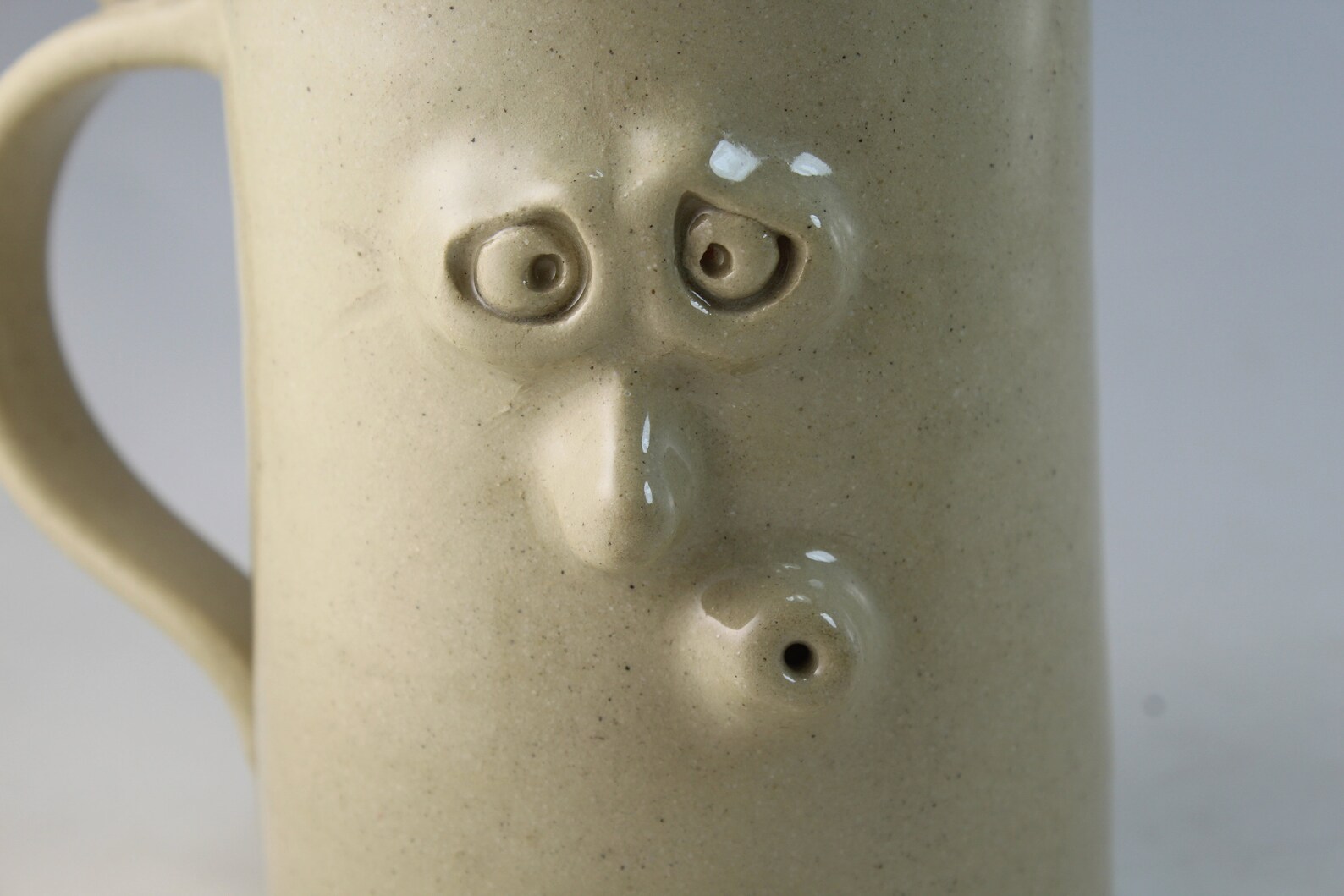 FACE COFFEE MUG Whimsical Handmade Stoneware Coffee Cup in | Etsy