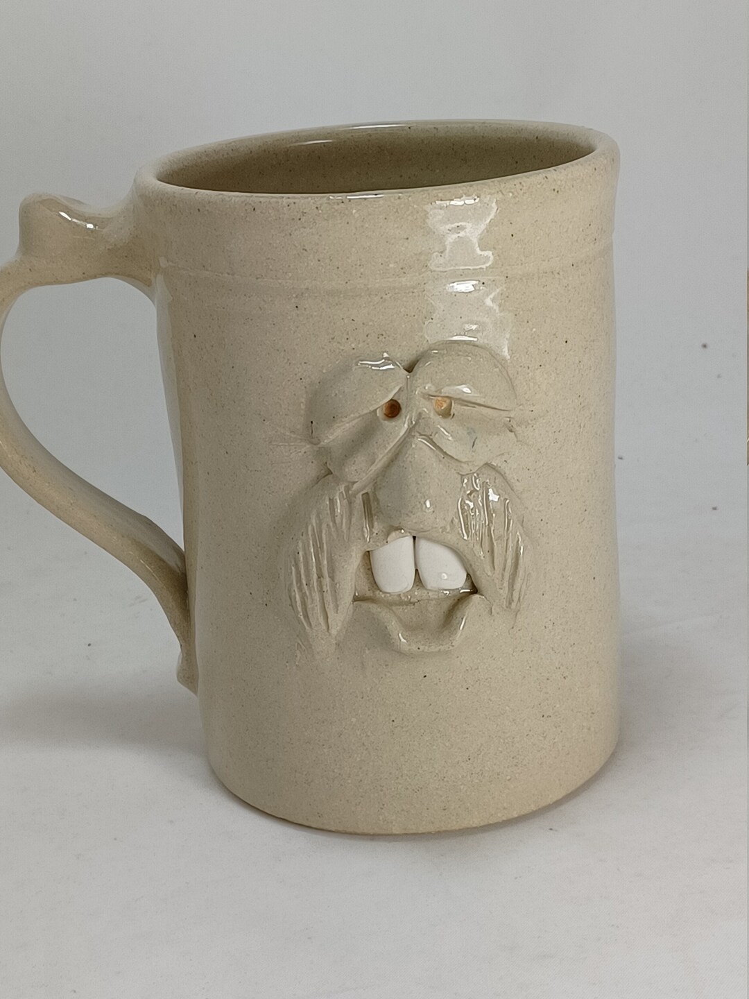 FACE COFFEE MUG Whimsical Handmade Stoneware Coffee Cup in - Etsy