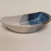 HALF PIE PLATE, Handmade Stoneware in Powder Blue/ White Glazed Finish ...