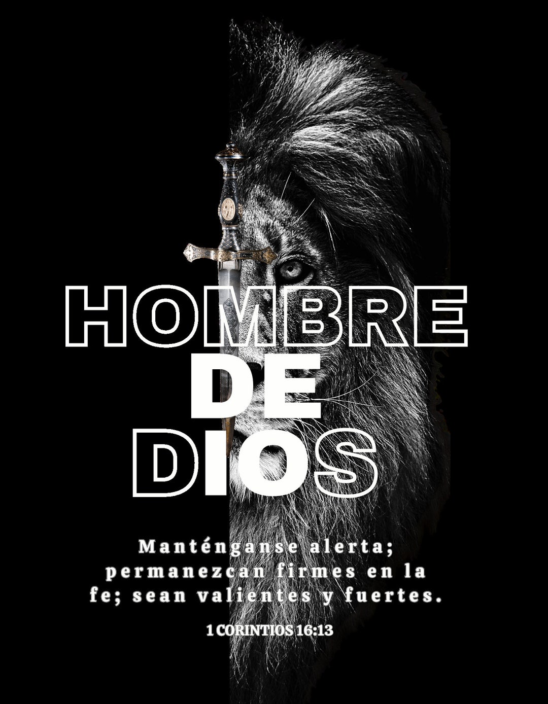 Hombre De Dios PNG | 1 Corintios 16:13 | Descarga Digital | Regalo ...