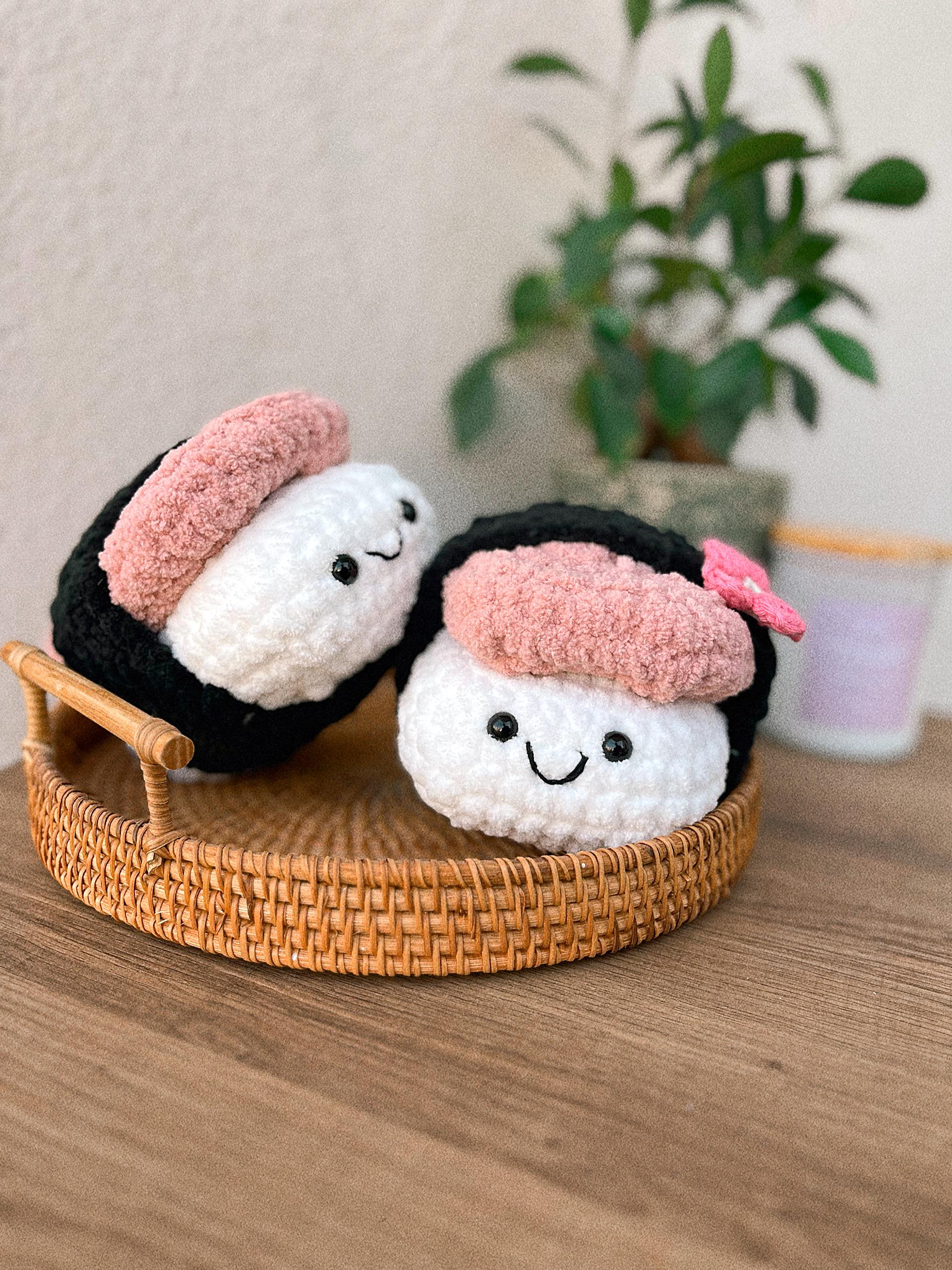 Crochet Amigurumi Spam Musubi Plushie | Handmade Hawaiian Spam Stuffed ...