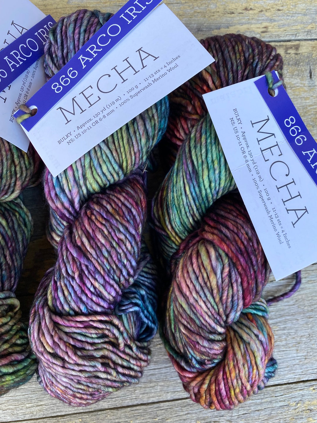 Malabrigo Mecha Arco Iris 866, Merino Wool Bulky Weight, Malabrigo Yarn ...
