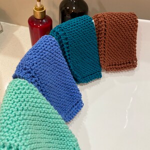 Knitted Face Washer Pattern, Organic Spa Cloth (PDF Download), Face ...