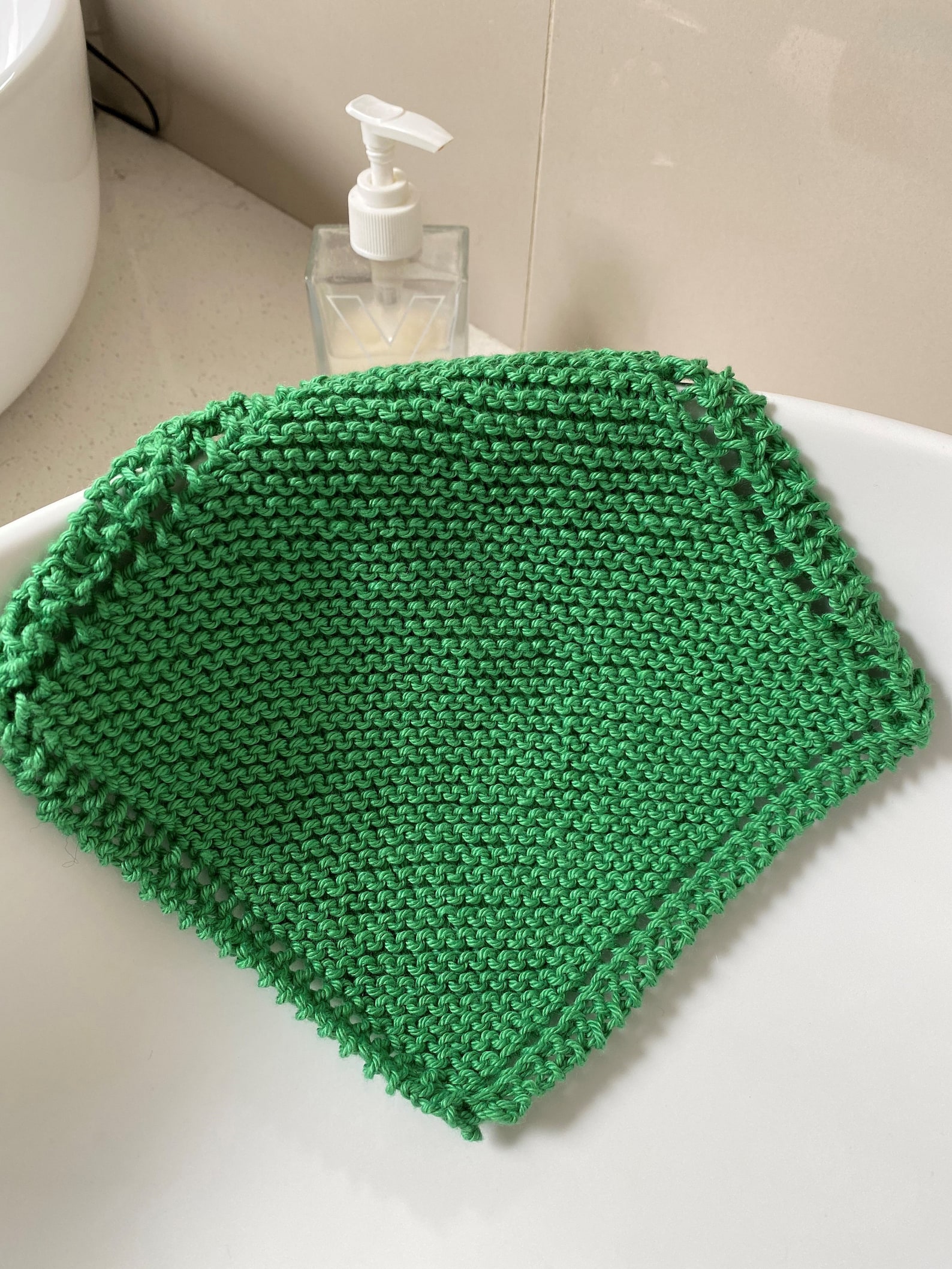 Knitted Face Washer Pattern, Organic Spa Cloth (PDF Download), Face ...