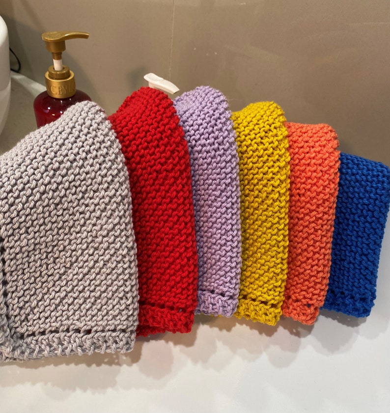 Face Washer Pattern Knitted Organic Spa Cloth Knitted - Etsy