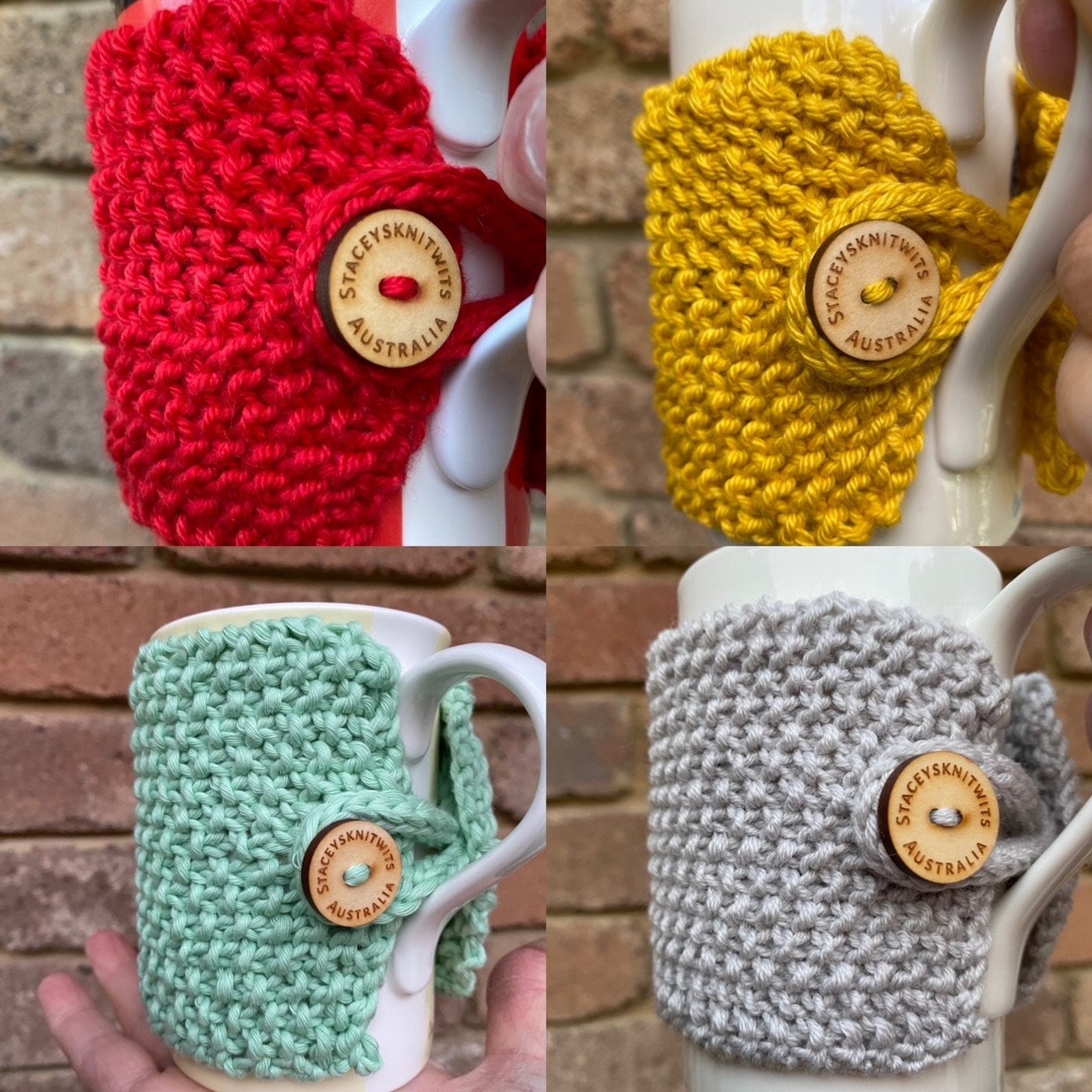 Knitted Coffee Cozy Pattern, Easy Mug Cozy Knitting Pattern, Straight ...