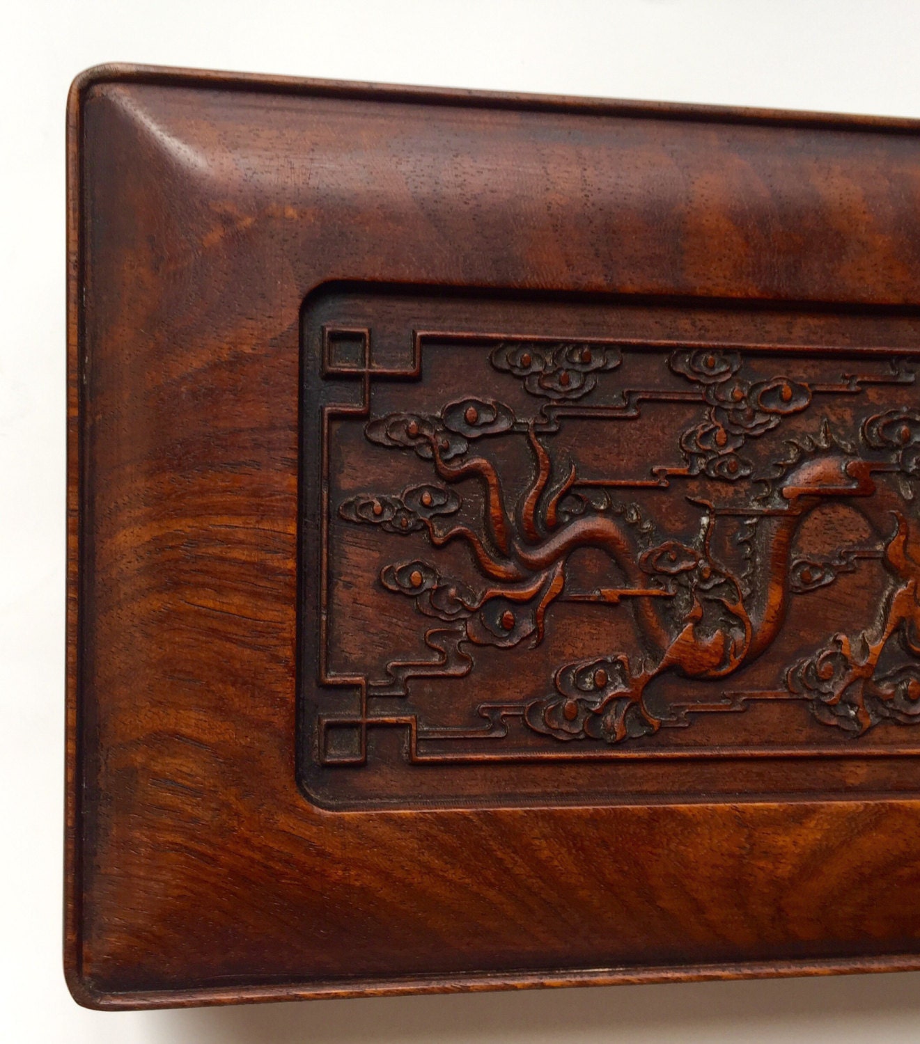 1800s Qing Dynasty Chinese Sandal Wood Carved Dragon Ink Slab - Etsy Norway