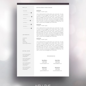 Resume Template 3 Page / CV Template + Cover Letter / Instant Download ...