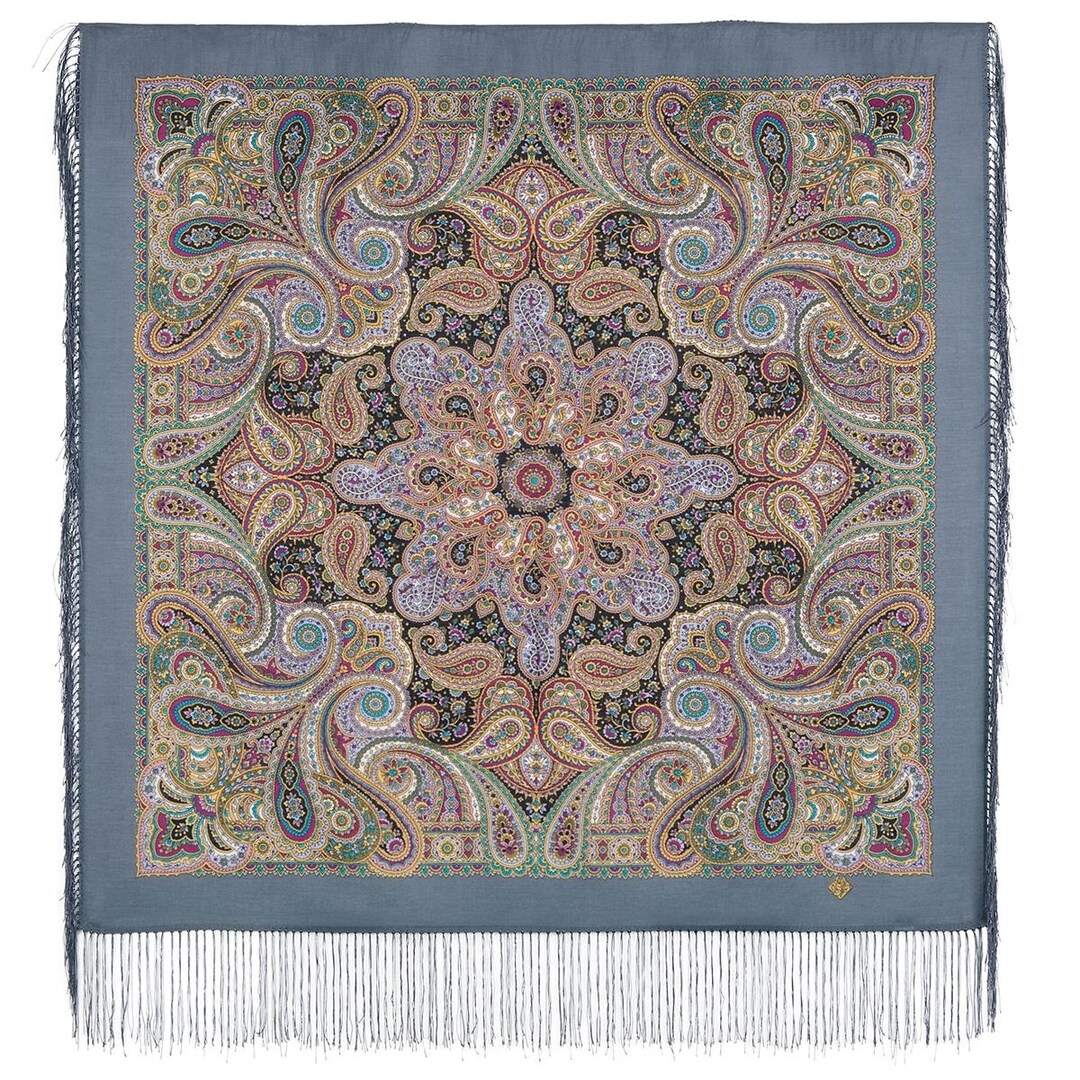 Authentic Russian Pavlov Posad Wool Scarf Shawl 89x89 Cm New With Tag ...