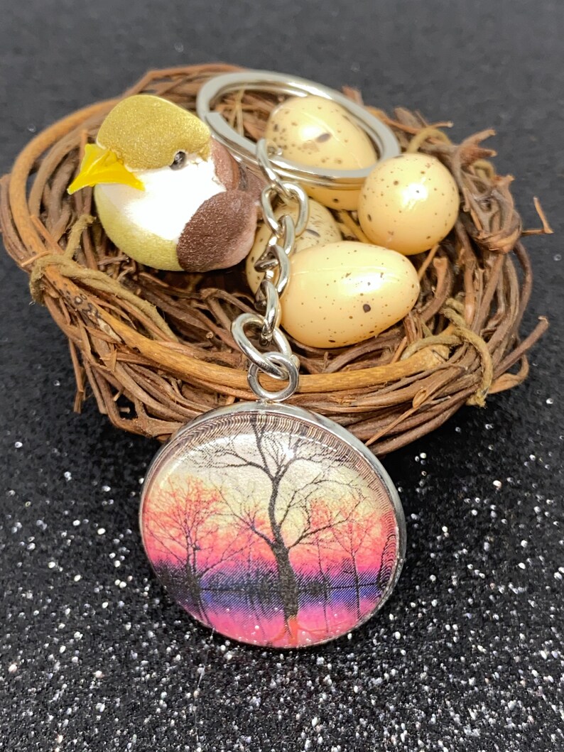 Tree of Life Keychainscabochon Keychain Silver Trees Tree - Etsy