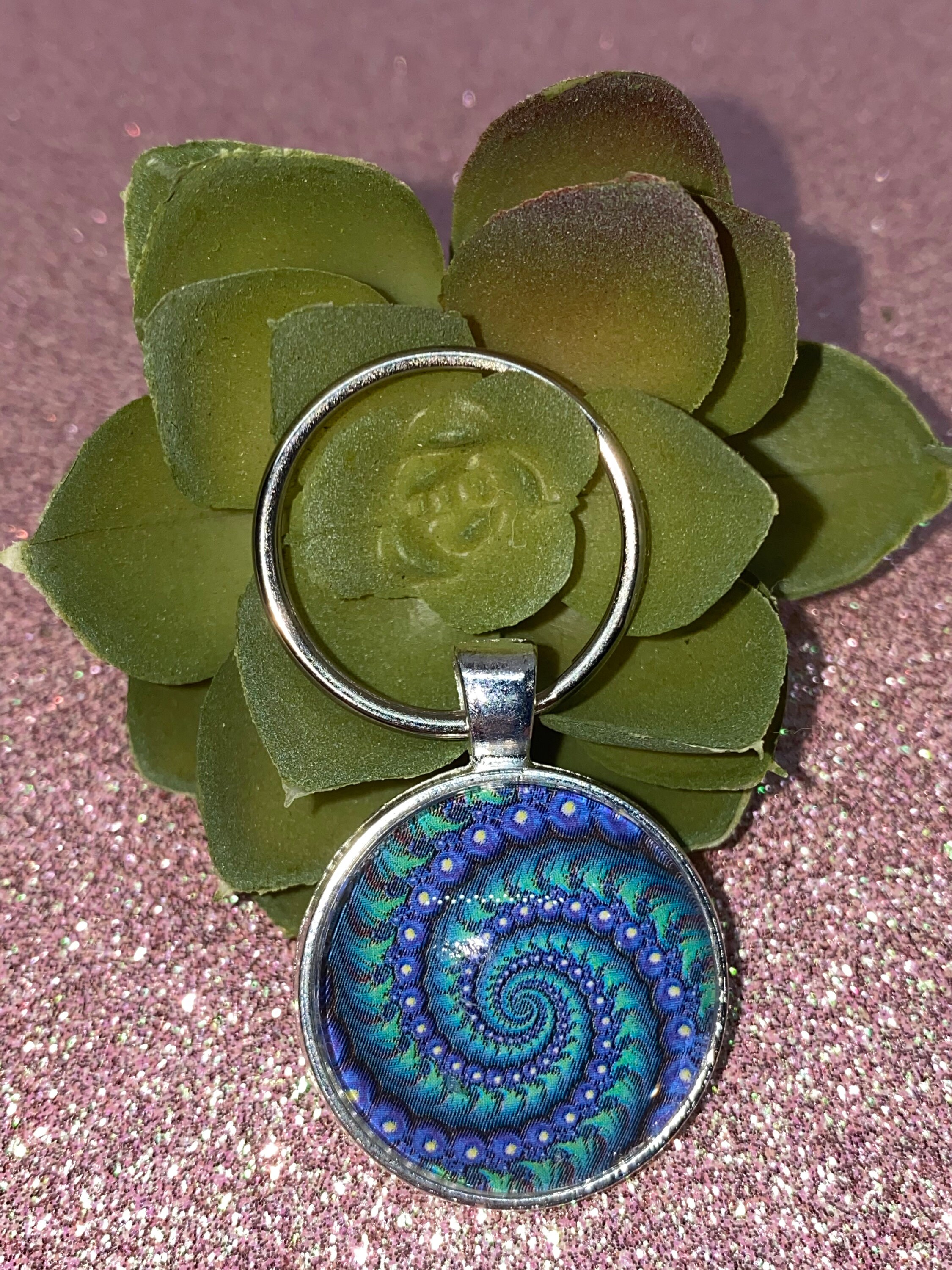 Abstract Keychains Keychain Abstract Waves Psychedelic | Etsy