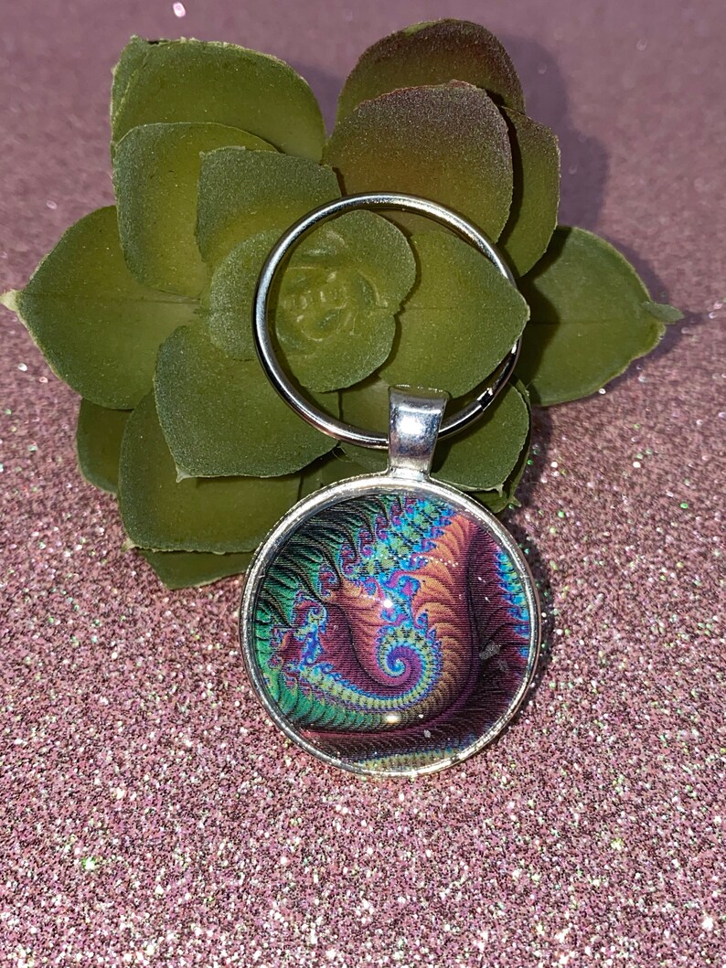 Abstract Keychains Keychain Abstract Waves Psychedelic - Etsy