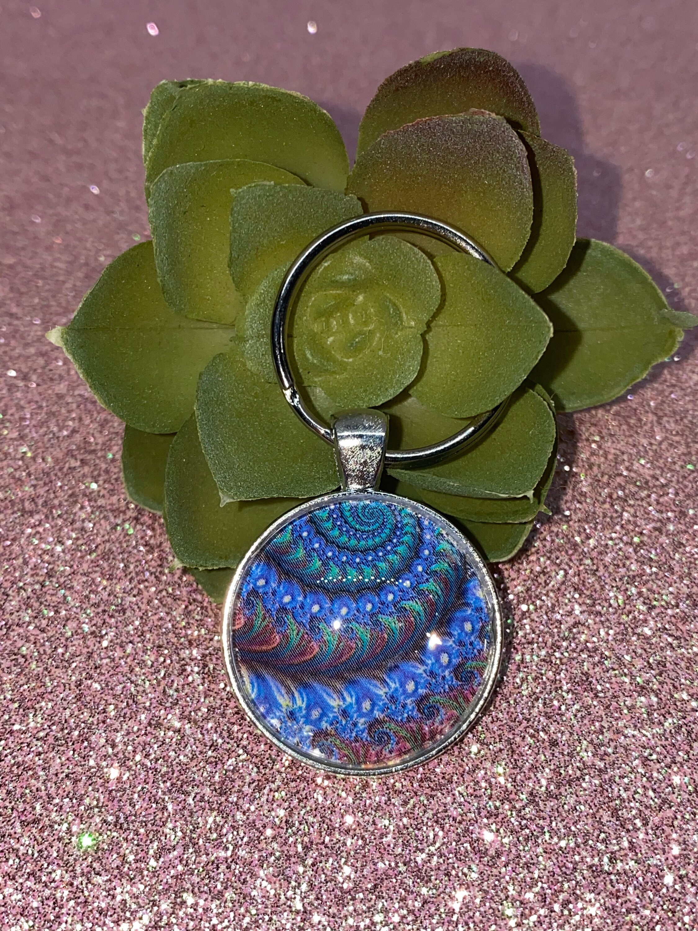 Abstract Keychains Keychain Abstract Waves Psychedelic | Etsy