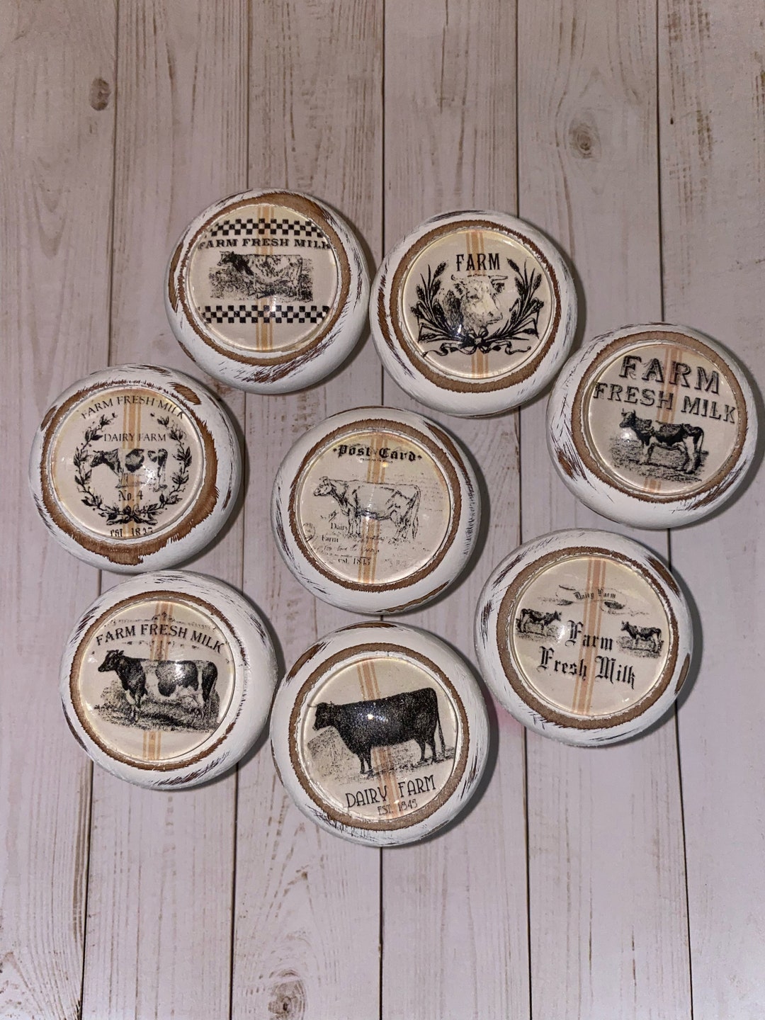 Farmhouse Decorative Knobs,dresser,cabinet Knob,kitchen Decor,cows ...